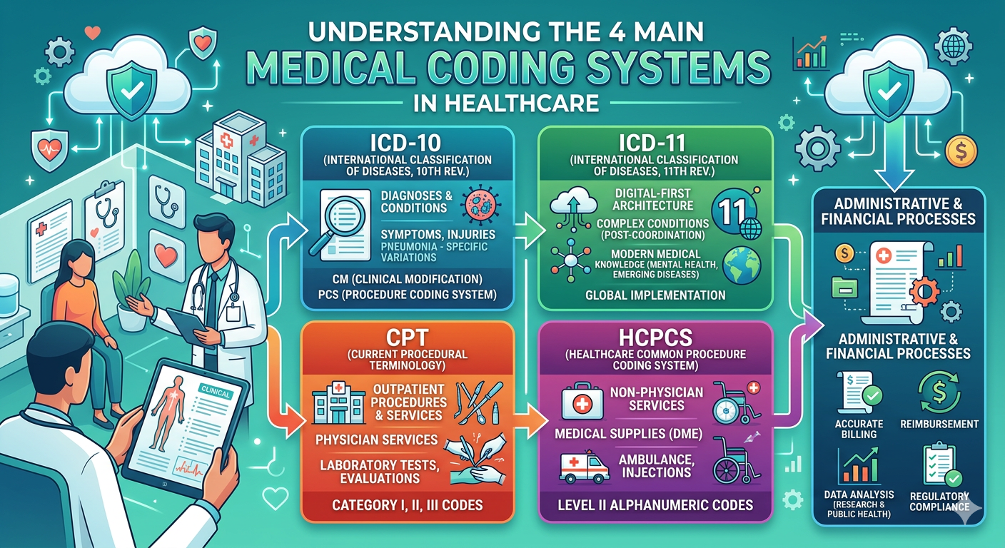 Understanding the 4 Main Medical Coding Systems in Healthcare: ICD-10 ...
